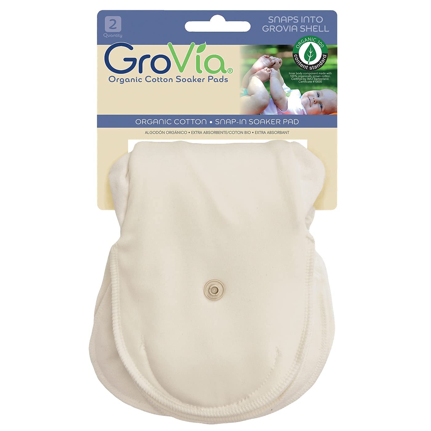 GroVia Experience Package: 2 Shells + 4 Organic Cotton Soaker Pads (Color Mix 10 Snap)