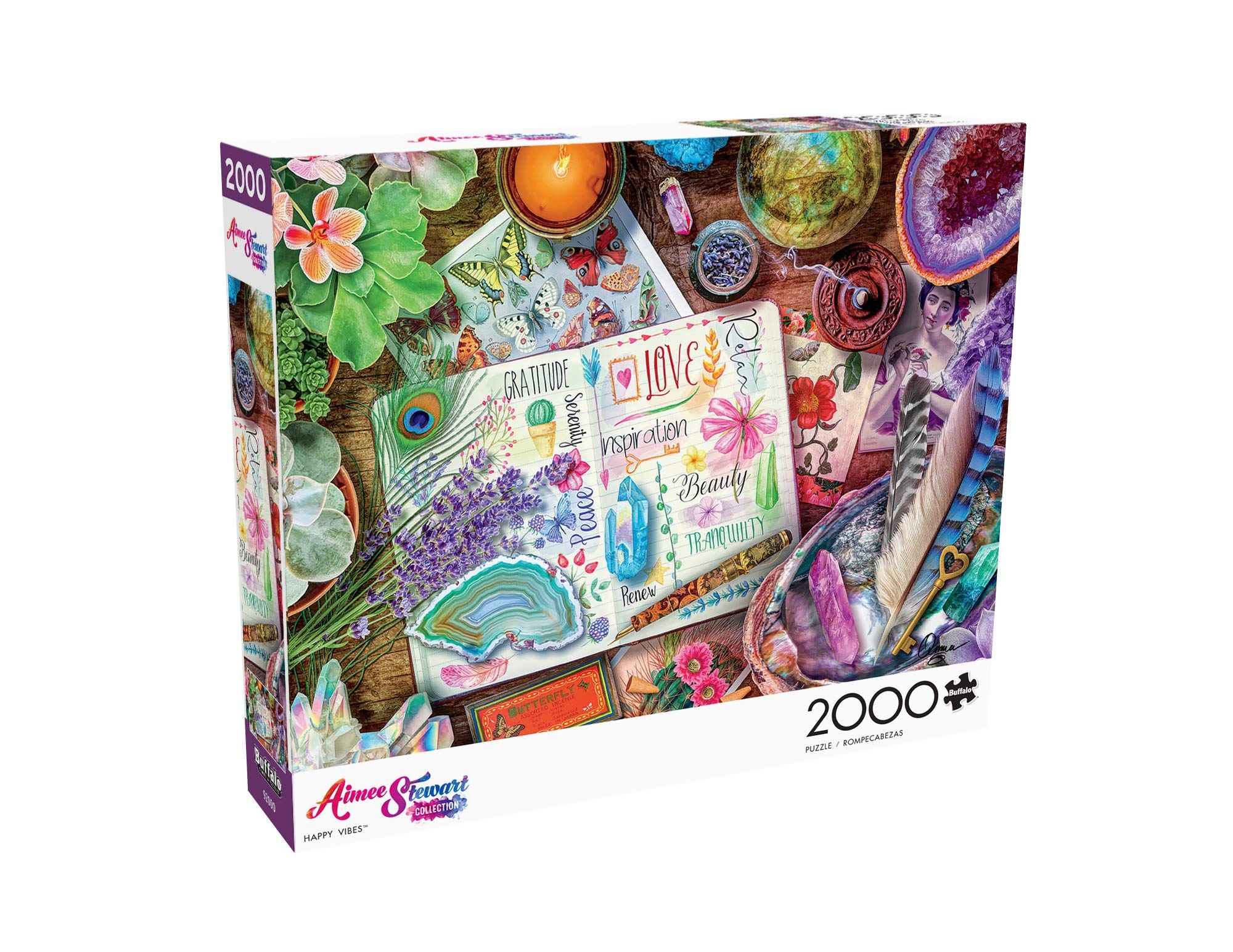 Buffalo Games - Aimee Stewart - Happy Vibes - 2000 Piece Jigsaw Puzzle for Adults Challenging Puzzle Perfect for Game Nights - 2000 Piece Finished Size is 38.50 x 26.50