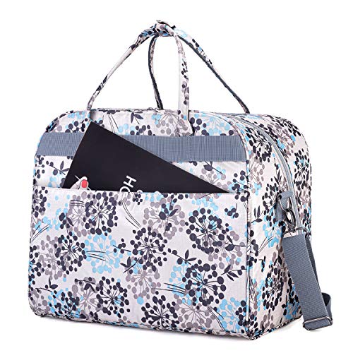 Teamoy Sewing Machine Carrying Case, Sewing Machine Tote with Bottom Wooden Board Pad for Most Standard Sewing Machines and Accessories, Dandelion