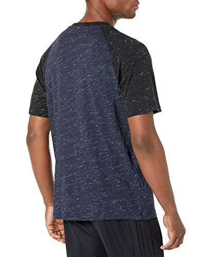 adidas Men's Essentials Mélange Tee, Legend Ink Melange/Black Melange, XX-Large