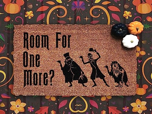 Hushuoni Haunted Vintage Sign Man sion Door Mat - Welcome Doormat - Halloween - Haunted Vintage Sign Man sion Decor - Halloween Non Slip Floor Mat for Home Bathroom Kitchen Entrance 18 x 30 inch…