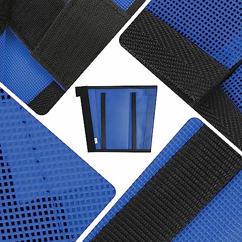 FunRiding Fly Boots for Horses Set of 4, Breathable Plastic Mesh Design Reduce Stomping, Hoof Damage and Leg Fatigue (Blue, Horse)