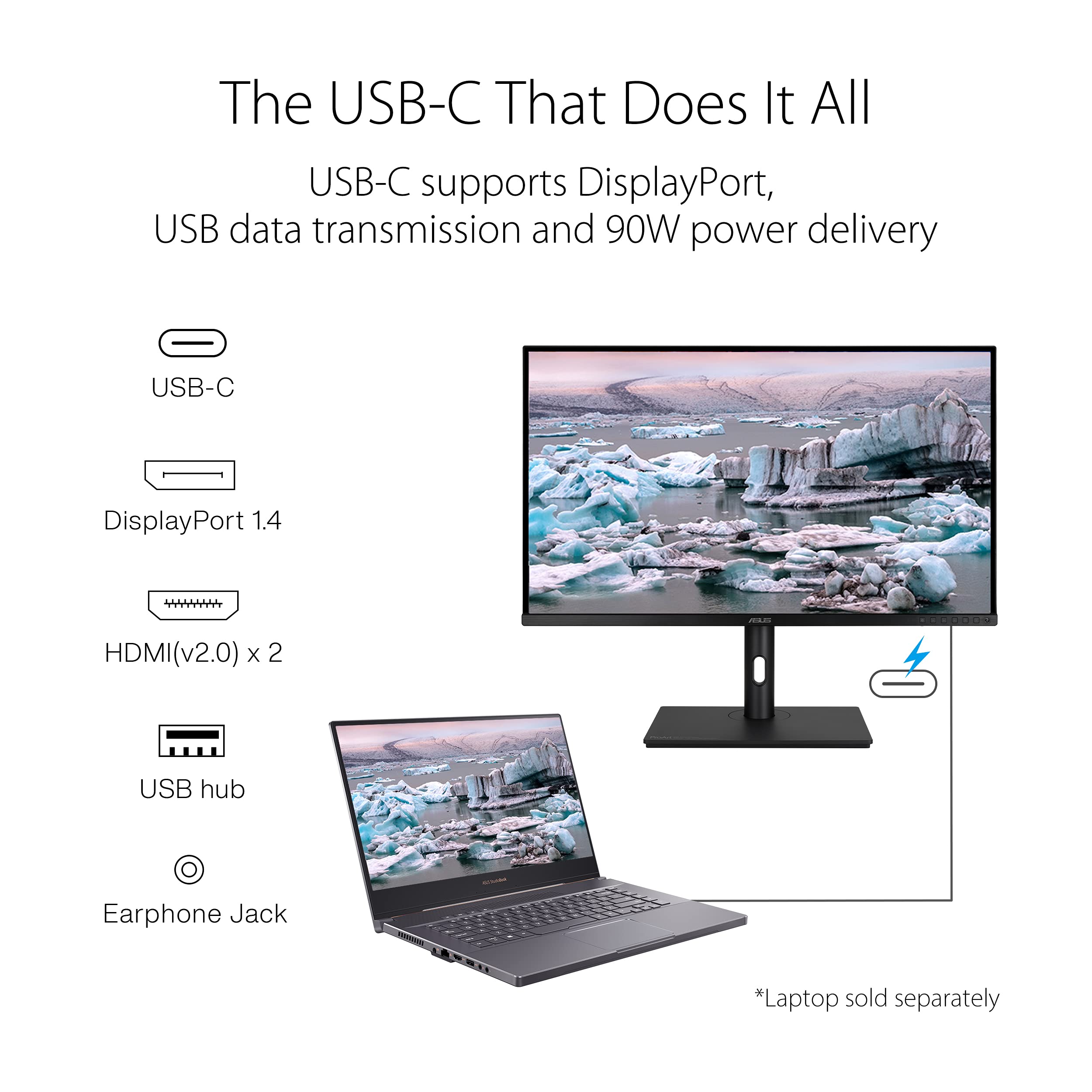 ASUS ProArt Display 32” 4K HDR Monitor (PA329CV) - UHD (3840 x 2160), IPS, 100% sRGB (Renewed)