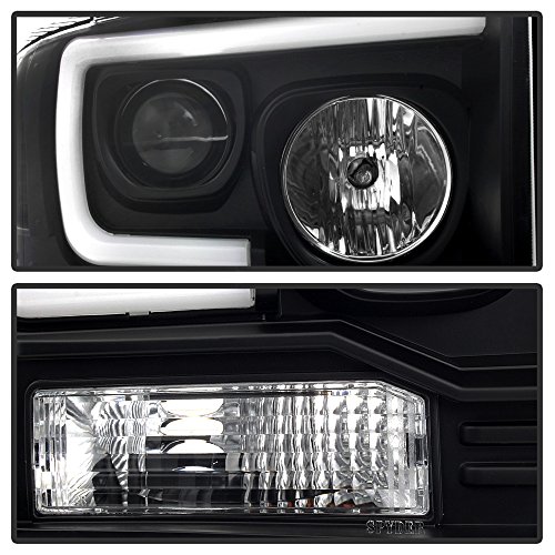ACANII - For 2005-2007 Ford F250 F350 F450 Superduty Black LED Tube Projector Headlights Headlamps Pair Set Left+Right