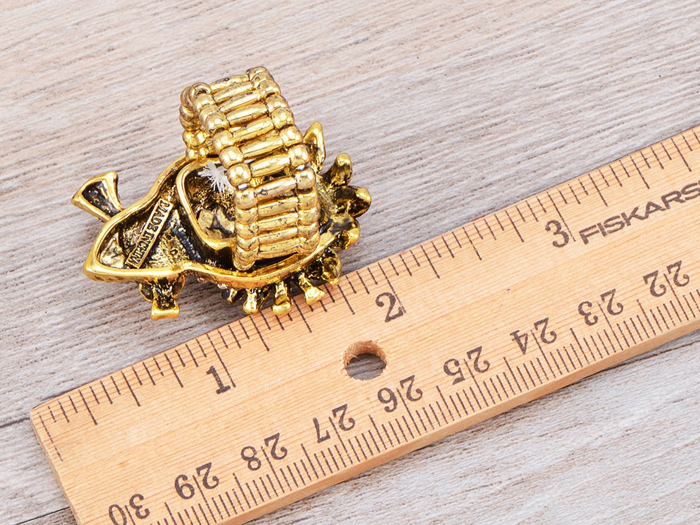 Alilang Antique Gold Tone Topaz Brown Rhinestone Wise Owl Bird Stretch Statement Ring