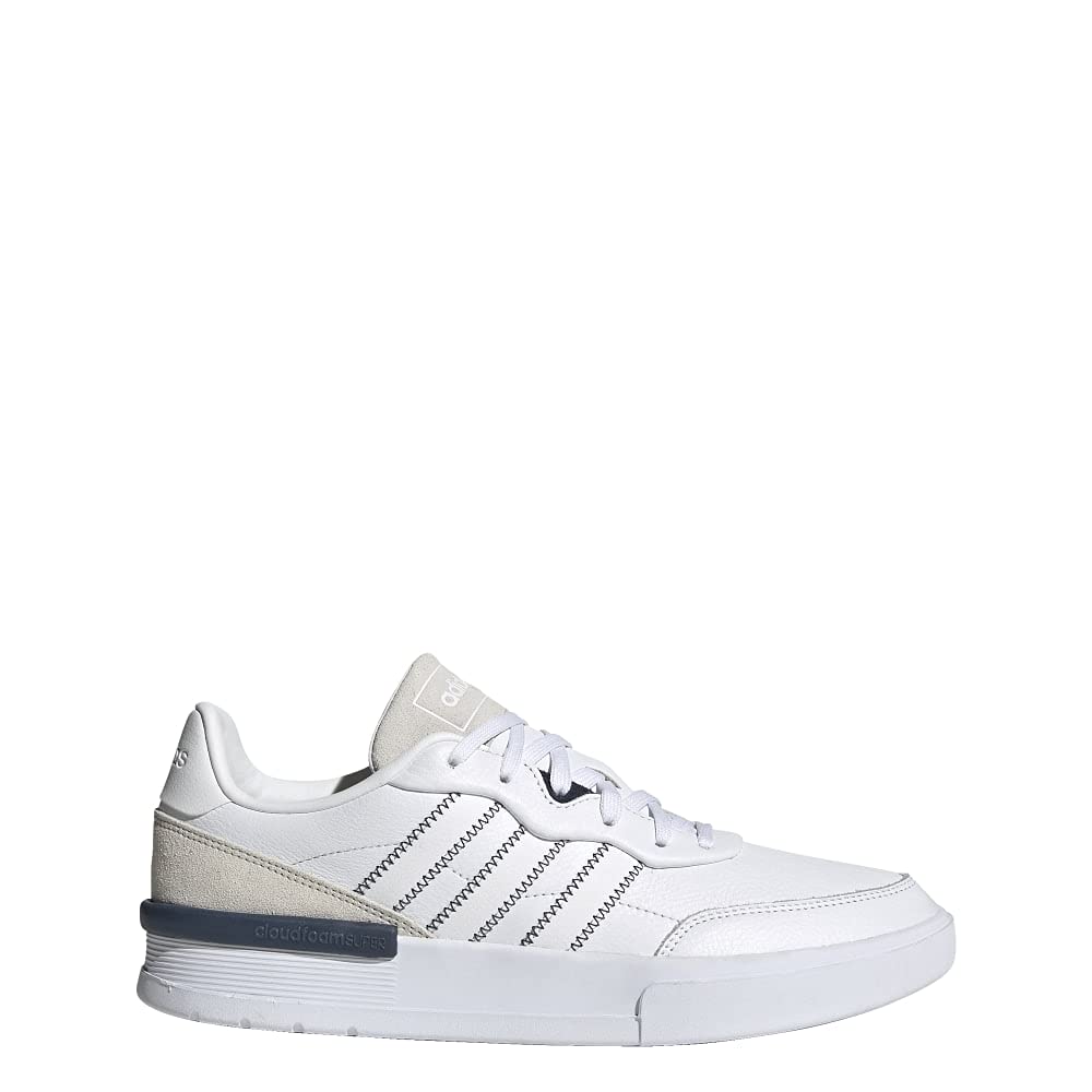 adidas Men's Futurecourt Racquetball Shoe, White/White/Sonic Ink, 10