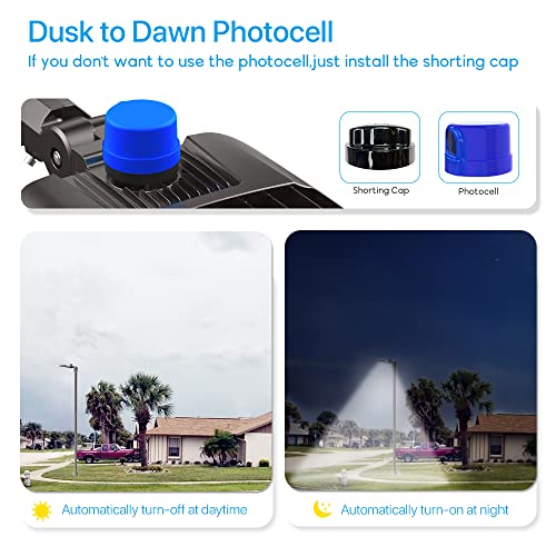HYPERLITE LED Parking Lot Lights 150W UL Certified IP65 LED Pole Light with Dusk to Dawn Photocell - 5000K 25,500lm Equivalent to 600W HPS/HID- Adjustable Slip Fitter Mounting