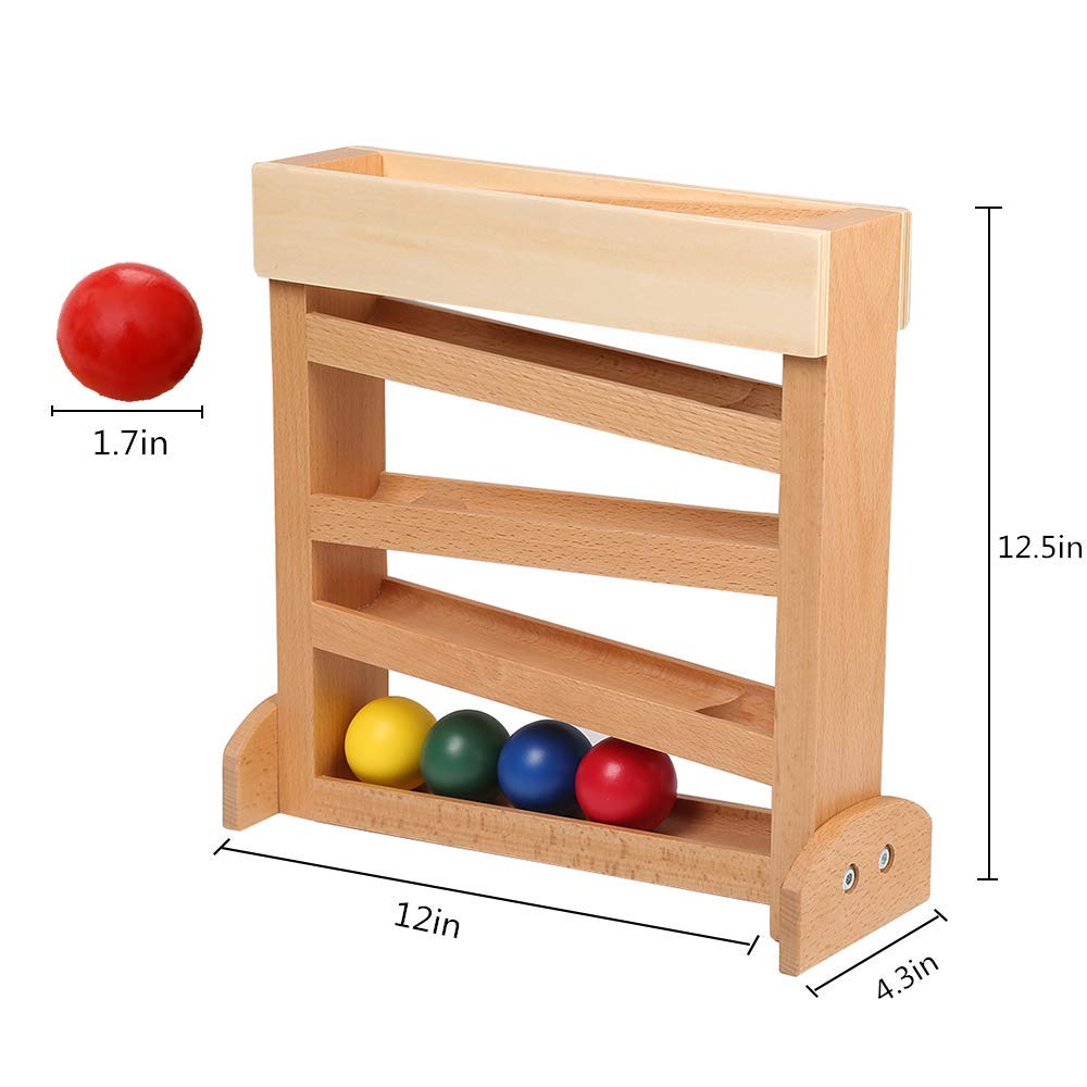 JE JOUE Montessori Tracker Ball Maze Baby Wooden Toys for 1-3 Year Old
