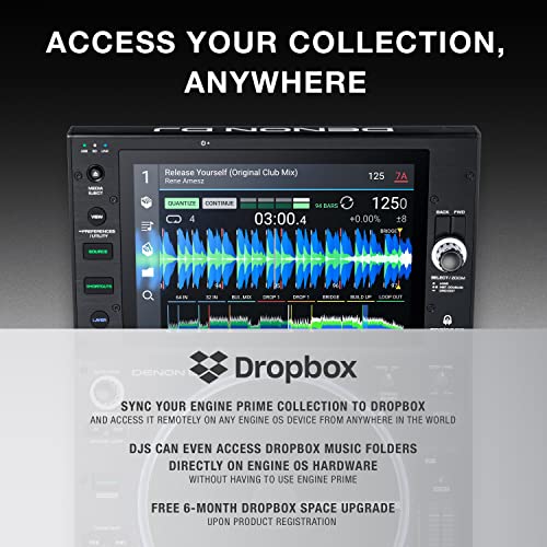 Denon DJ SC6000M PRIME –Standalone DJ Media Player with Motorized Platter, WiFi Music Streaming and 10.1-Inch Touchscreen