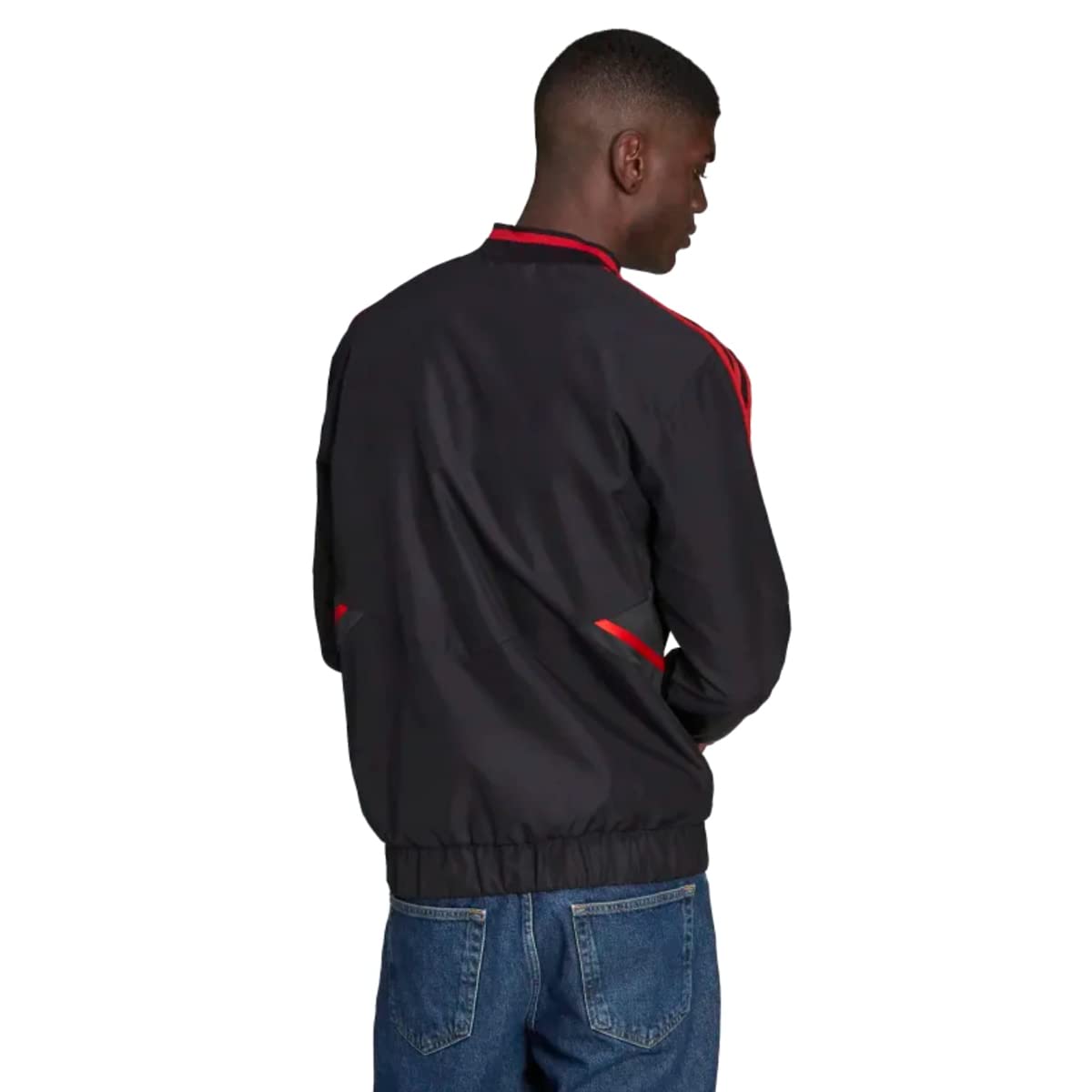 ADIDAS MEN'S MANCHESTER UNITED ANTHEM JACKET (Black, XX-Large)