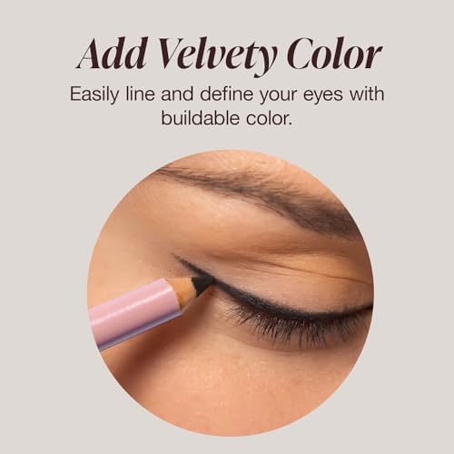 Mineral Fusion Eye Pencil, Dark Brown Eyeliner with Soothing Chamomile, Meadowfoam & Vitamin E, Velvety Smooth, Hypoallergenic Eye Makeup to Line & Define, Long-Lasting Eyeliner Pencil, Touch, 0.04 Oz