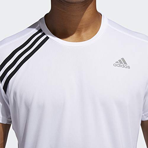 adidas Men's Own The Run Tee, White/Black, Small