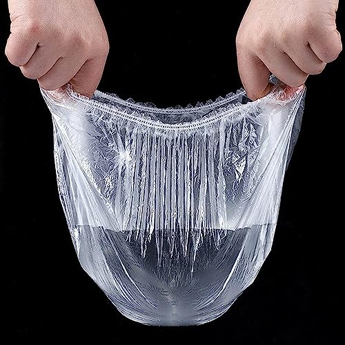 Glorihoby Fresh Keeping Bags, Fresh Keeping Caps, Reusable Elastic Food Storage Covers, Plastic Adjustable Sealing Bowl Lids,Stretch Wrap Food Covers for Outdoor Picnic Kitchen (200Pcs)