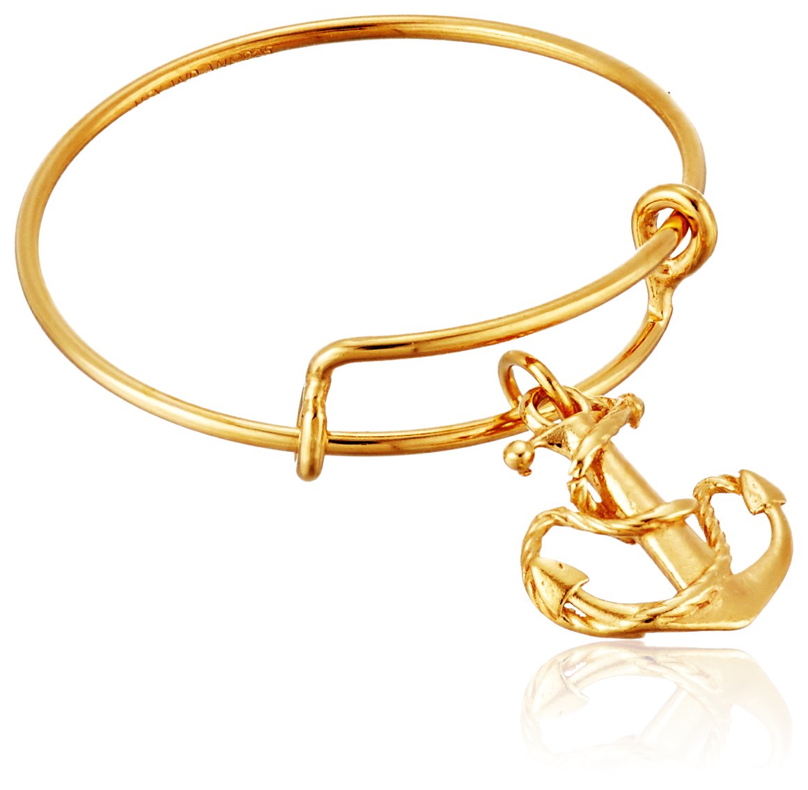 Alex and Ani Expandable Wire Ring, Anchor, Sterling Silver Stackable Ring, Size 7-9