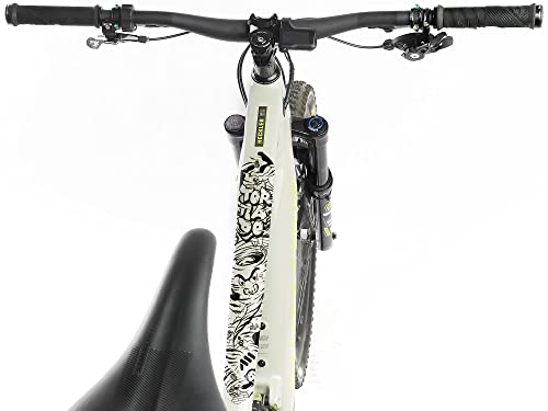 All Mountain Style Bike Frame Protector Extra - Universal Fit, 10-Piece Set for Down Tube, Chainstay, Cable Wear, High-Impact Honeycomb PVC