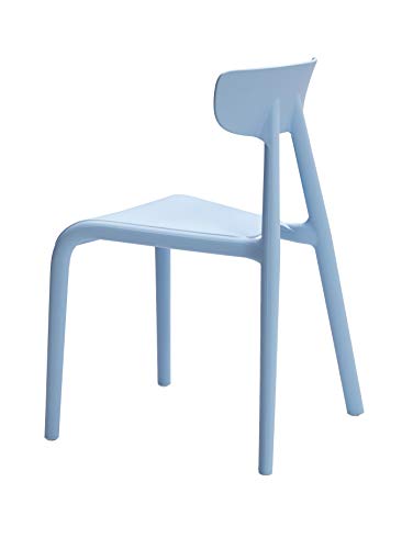 Amazon Basics Blue, Stackable Kids Chairs, Premium Plastic, 2-Pack