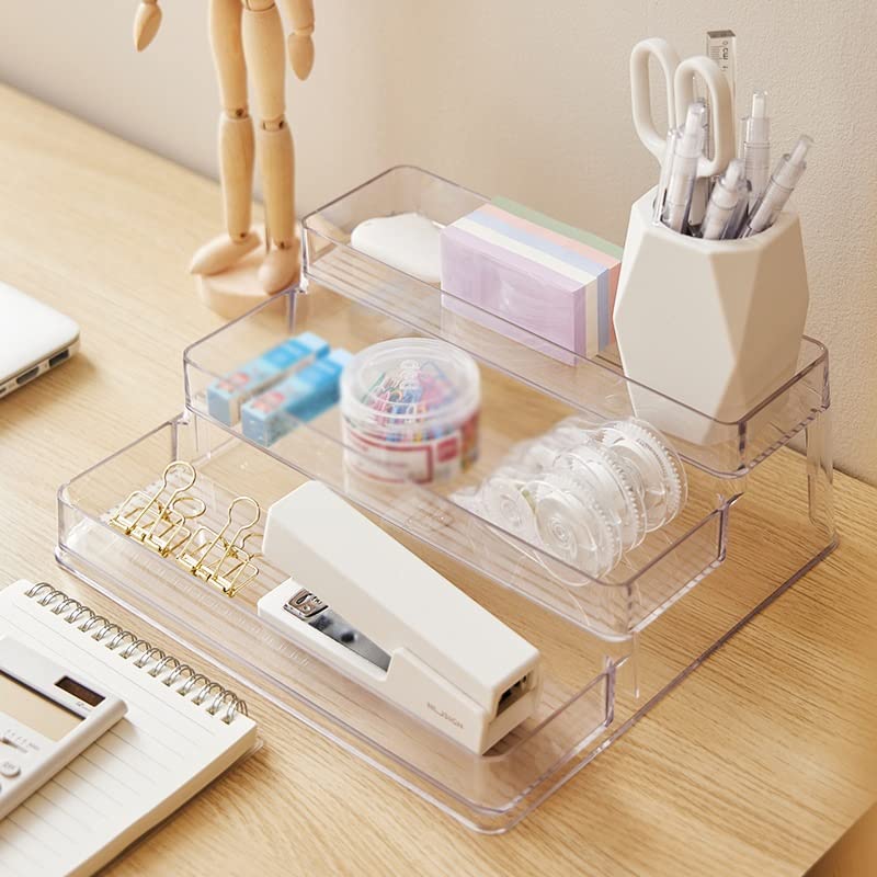TJLSS Shelf Organizer Desktop Folding Rack Organizer Cosmetic Storage Rack Bed Folding Table Acrylic Tray Organizer