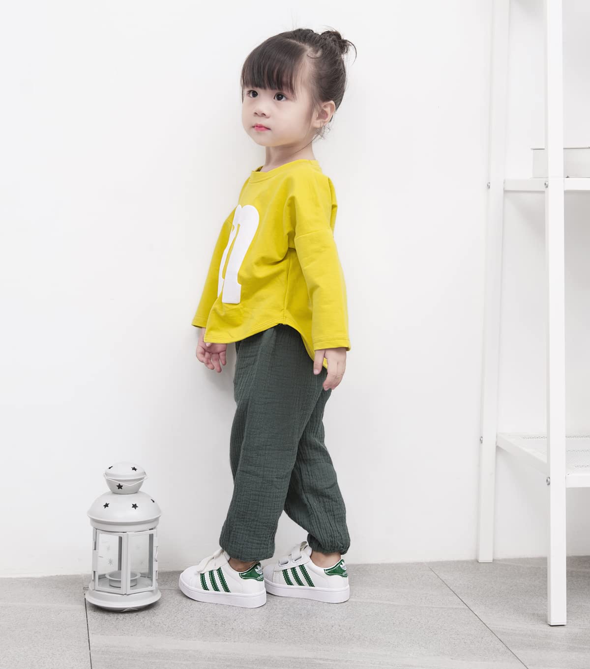 BULINGNA Cute Toddler Kids Baby Boy Girl Casual Eelastic Harem Long Pants Bloomers (Green, 3-4 Years)