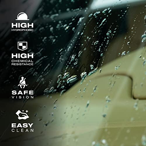 Nasiol GlasShield Wipe-On Nano Rain Repellent Wipes for Windshield, Water Repellent, Easy Application, Powerful Effect, Antistain Wipes, for Automobile Windshield and Helmet, Visor, Glasses