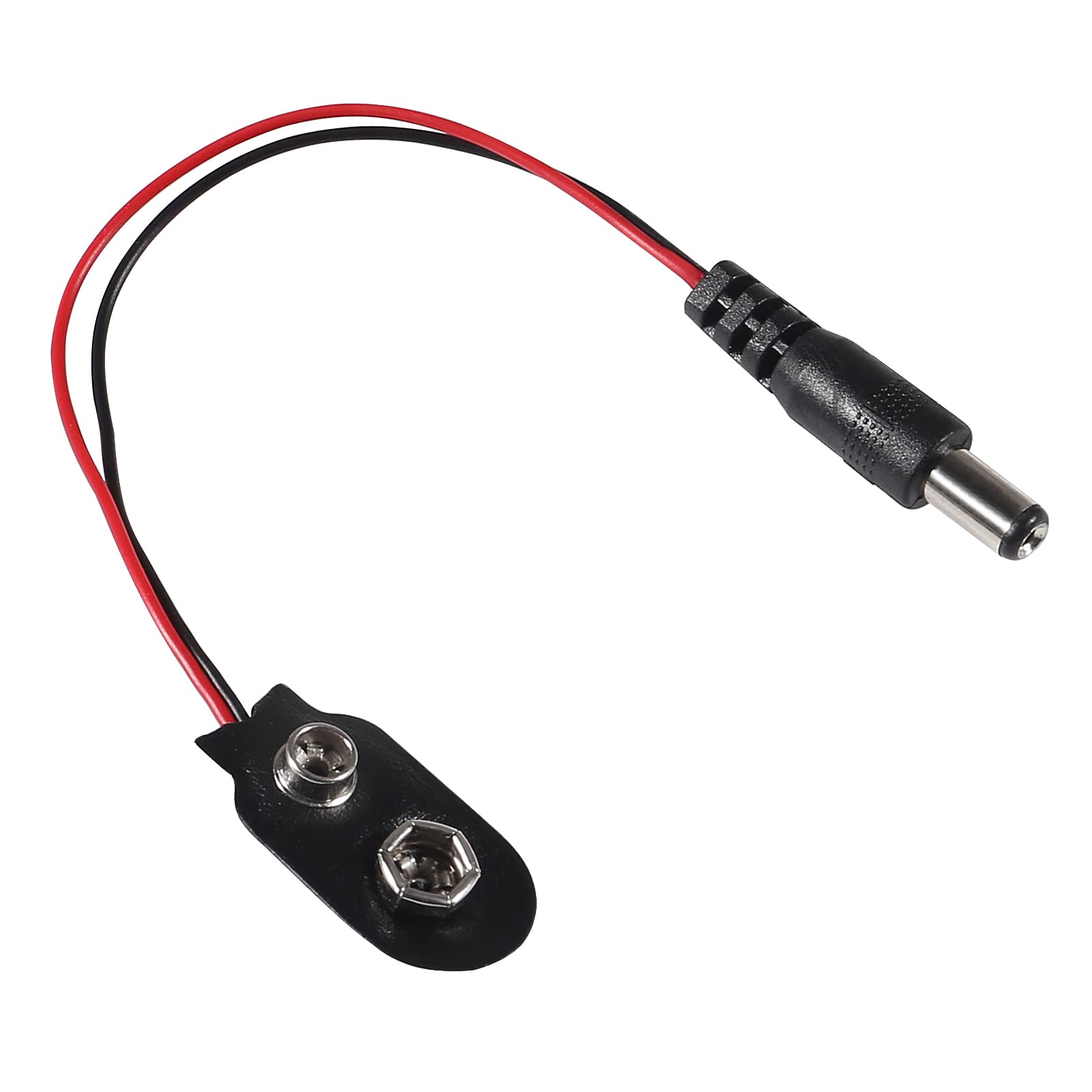 ACEIRMC 10pcs 9v Battery Clip with 2.1mm X 5.5mm Male DC Plug,Battery Case Holder with Lead Wire Bundle for Arduino Mega 2560 Power Supply or Other prototyping