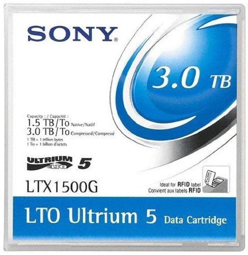 Sony LTO-5 LTX1500G Ultrium-5 Data Tape Cartridge 1.5TB/3TB, Pack of 20
