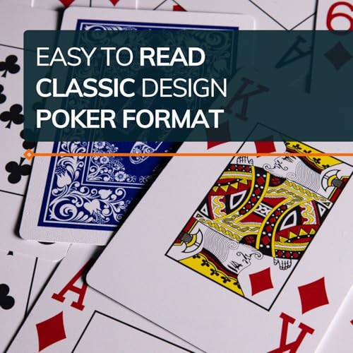Bullets Playing Cards – Two Decks of Poker Cards – Waterproof Plastic – Easy to Read & Great Feel - Jumbo Index & Four Pips – Including Cut-Card – Professional Playing Cards for Texas Holdem Poker