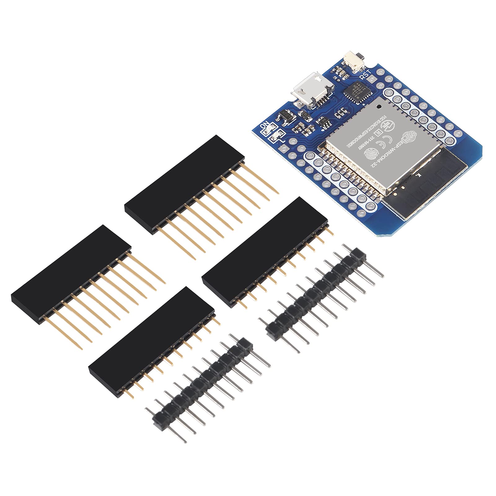 ACEIRMC D1 Mini NodeMCU ESP32 ESP-WROOM-32 WLAN WiFi Bluetooth IoT Development Board 5V Compatible for Arduino (5pcs)