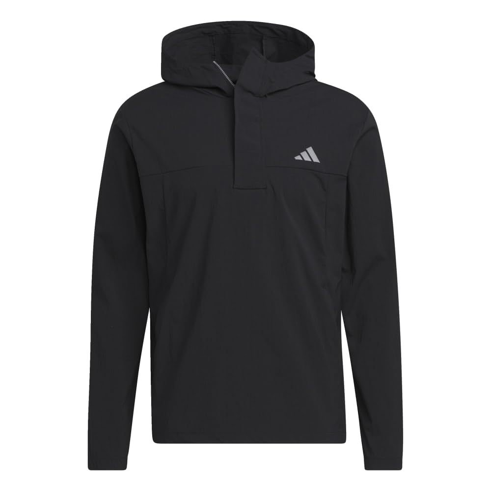 adidas Men's Ripstop Quarter Zip Hoodie, Black, 2X-Large