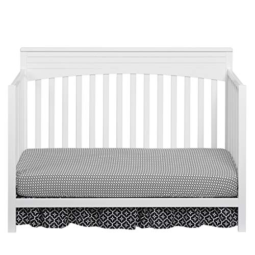 Oxford Baby Harper 4-in-1 Convertible Crib, Snow White, GreenGuard Gold Certified