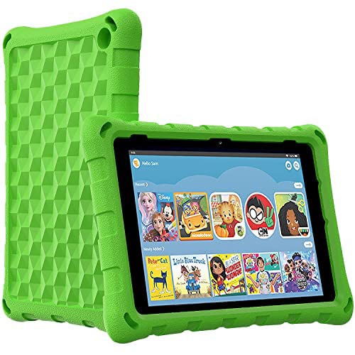 All-New Amazon Kindle Fire HD 10 Tablet Case & Fire HD 10 Plus Case(11th Generation, 2021 Release), DJ&RPPQ [Adult & Kids Friendly] Light Weight Shock Proof Back Cover for Fire HD 10.1" Tablets, Blue