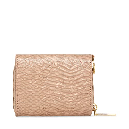 Anne Klein AK Small Embossed Flap Wallet w/Key Ring, Truffle