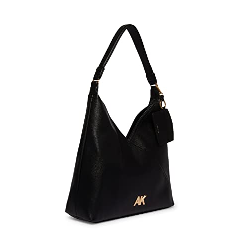 Anne Klein womens A-line With Card Case hobo, Black, One Size US