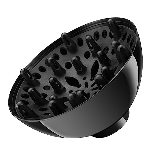 BinaryABC Universal Diffuser Hair Dryer Attachment,Hair Dryer Diffuser Nozzle,Wavy Curly Hair Diffuser,Hair Dryer Cover(Black)