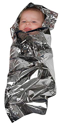MABIS Sterile Foil Baby Bunting Emergency Heat-Conserving Baby Blanket for Newborns and Infants