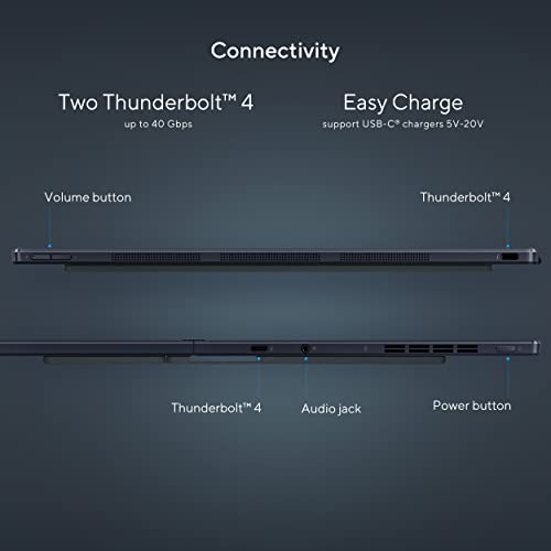 ASUS ZenBook 17 Fold OLED Laptop, 17.3” 4:3 Touch True Black 500 Display, Intel Evo Platform: Core i7-1250U CPU, Iris Xe Graphics, 16GB RAM, 1TB SSD, Windows 11 Pro, Tech Black, UX9702AA-XB79FT