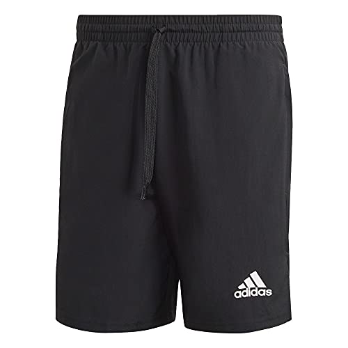 adidas mens Activated Tech Shorts Black/White Medium