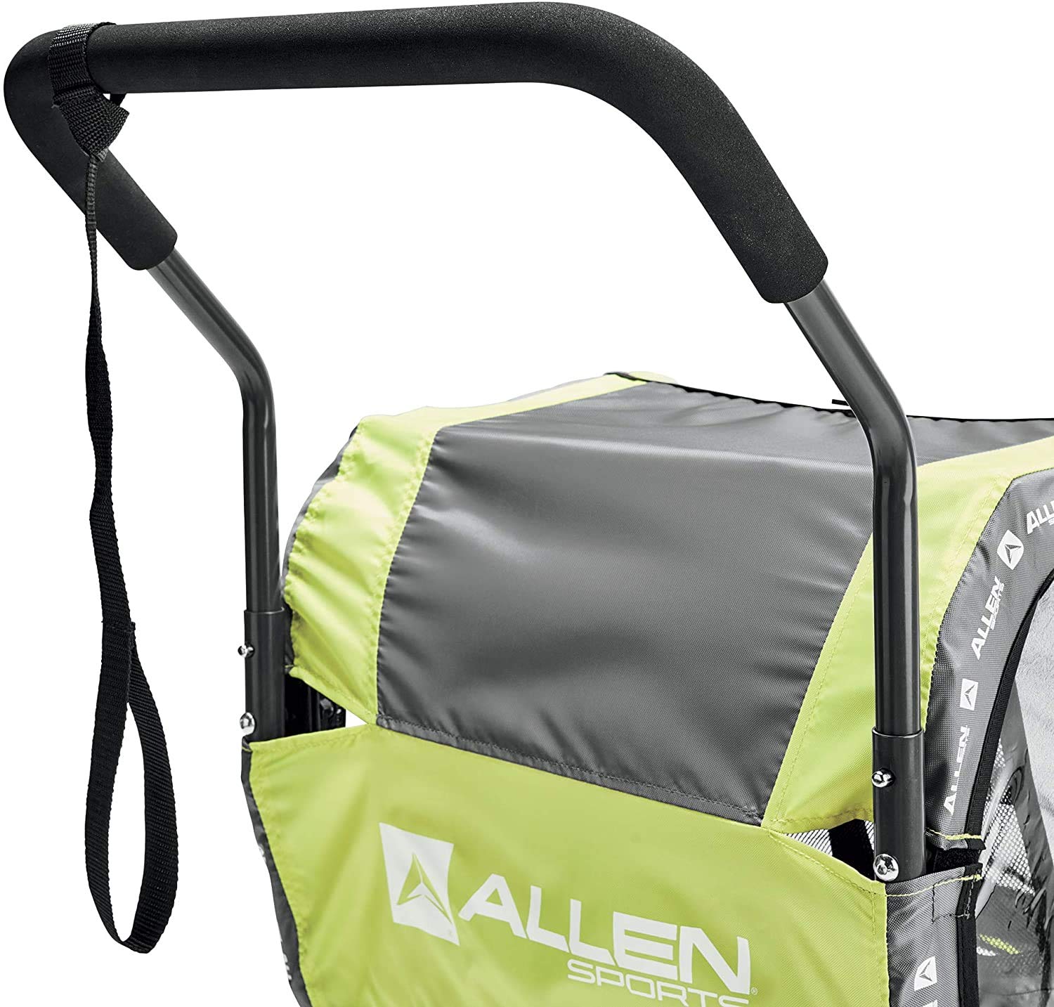 Allen Sports Deluxe Steel 1-Child Bicycle Trailer and Stroller, Green