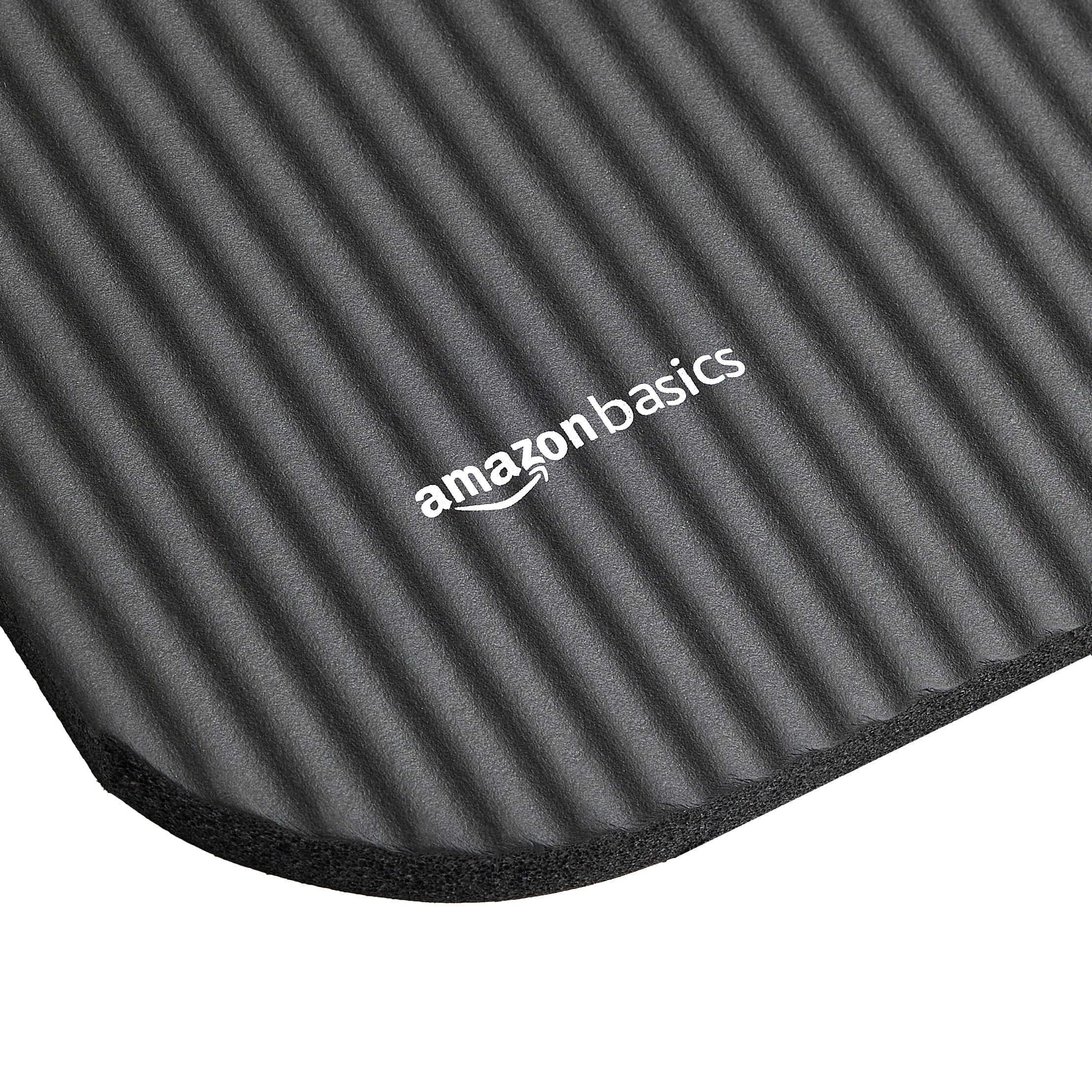 Amazon Basics Extra Thick Exercise Yoga Gym Floor Mat with Carrying Strap, 74 x 24 x .5 Inches, Purple
