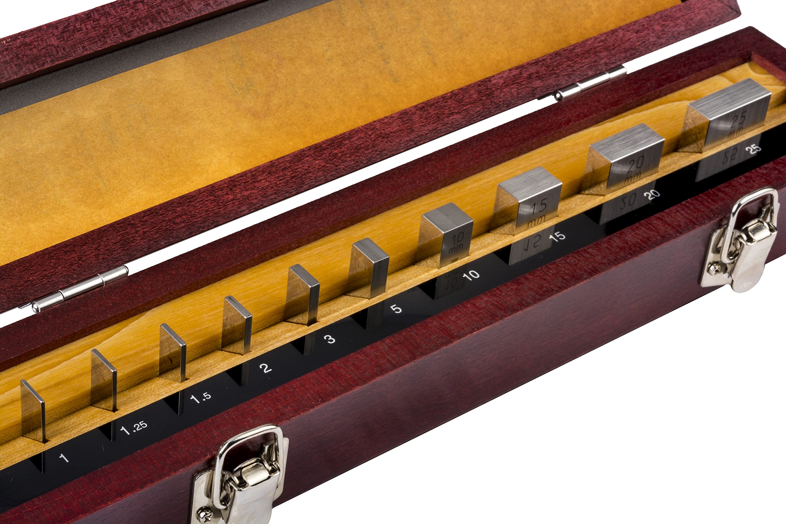 Mitutoyo - 516-103-26 Steel Rectangular Micrometer Inspection Gage Block Set, ASME Grade 0, 1.0 - 25 mm Length (10 Blocks)