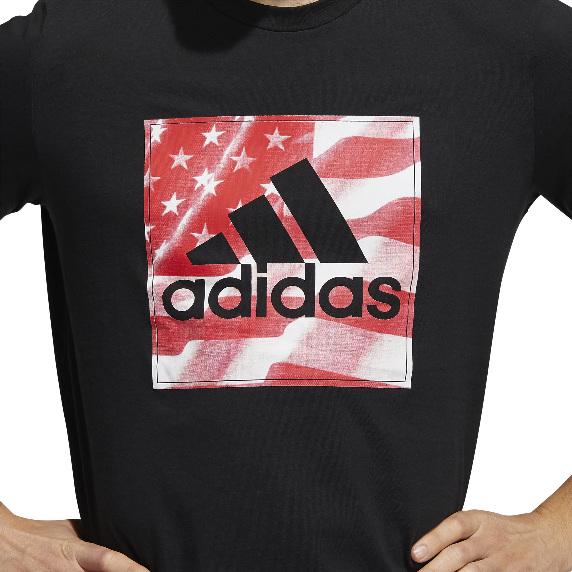 adidas Mens Americana Cotton Graphic T-Shirt Medium Grey Heather Large