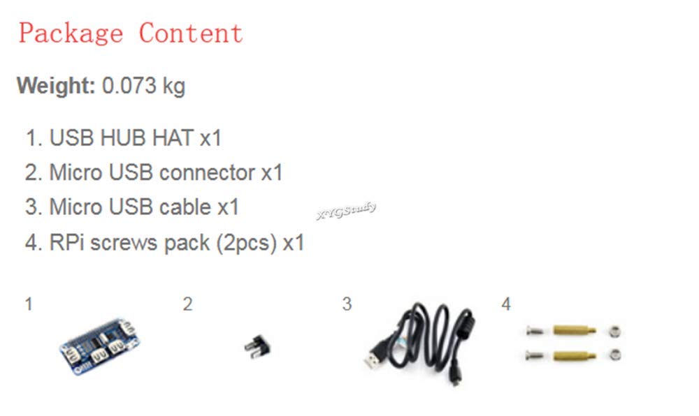 USB to UART Onboard 4 Port USB HUB HAT for Raspberry Pi Zero/Zero W WH@XYGStudy
