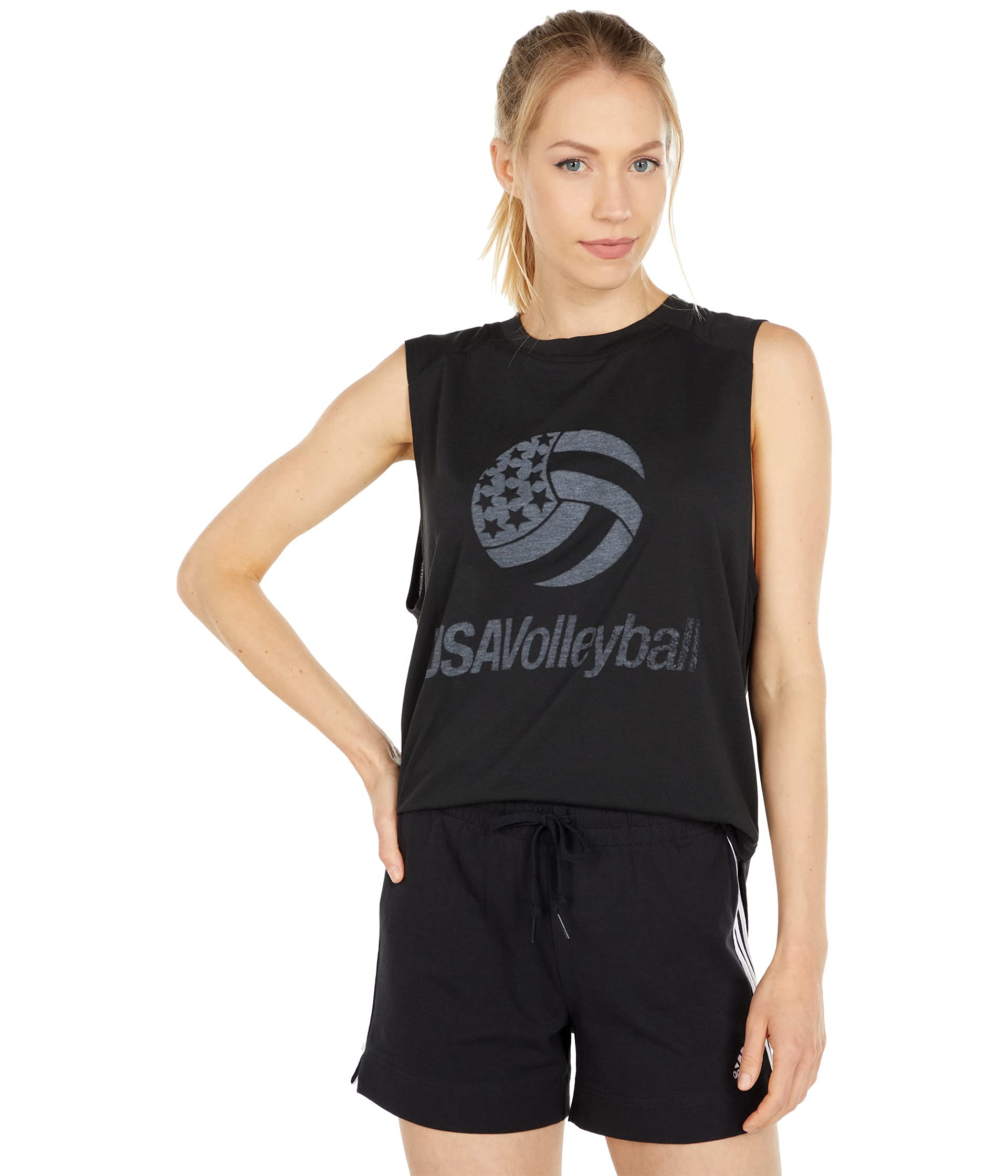 adidas Women's USA Volleyball Tank Top Black X-Small