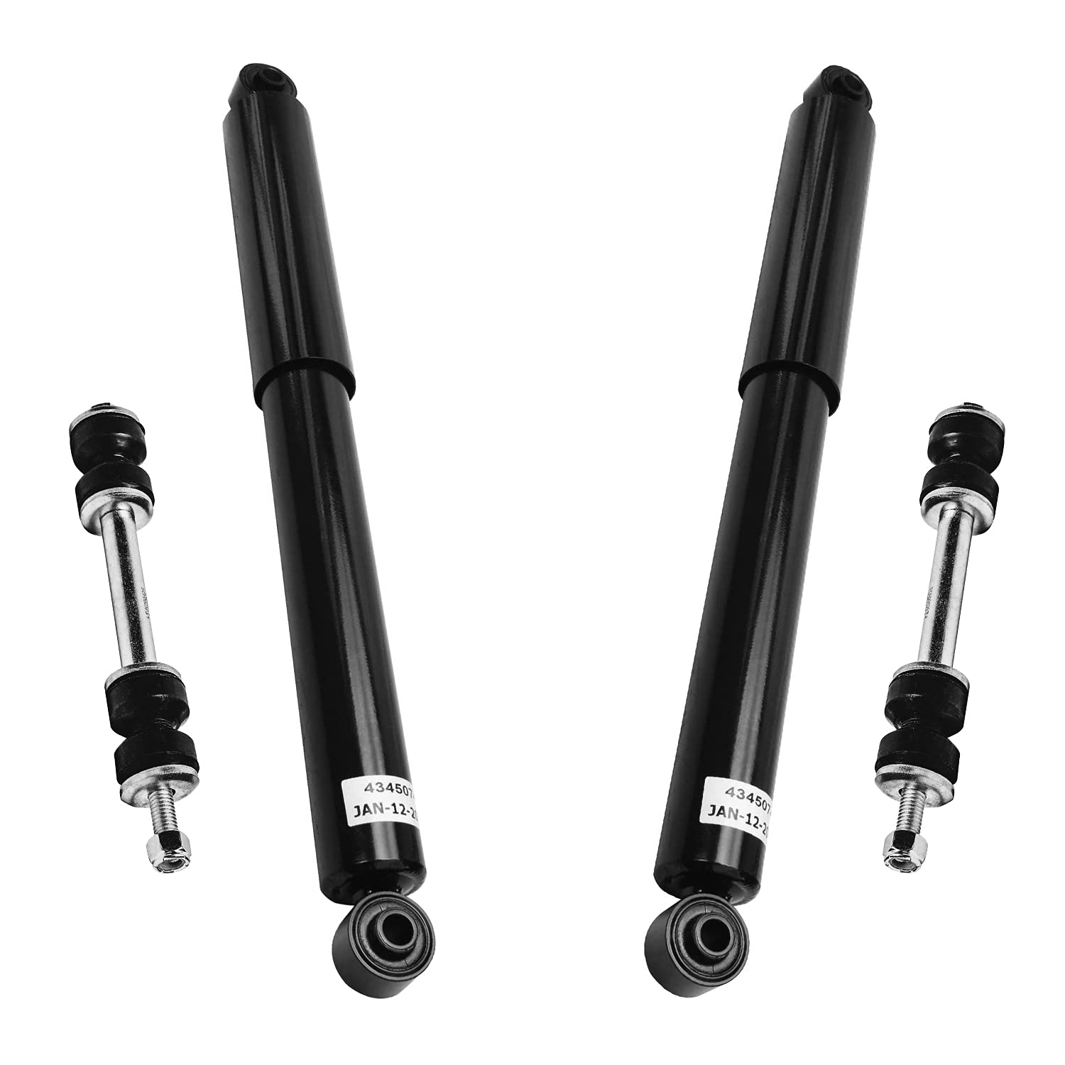 Detroit Axle - 6pc Suspension Kit for 2007-2013 Chevy GMC Silverado Sierra 1500 [w/o Electronic Suspension] Front Struts Sway Bars Rear Shock Absorbers Replacement 2008 2009 2010 2011 2012