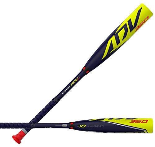 Easton ADV 360 2 Pc. Composite Baseball Bat 2 5/8 Barrel -10 USA, 29-19, Black/Yellow