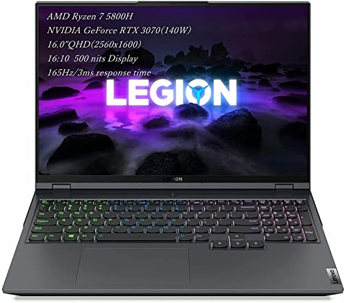 Newest Lenovo Legion 5 Pro Gen 6 Gaming Laptop | 8-core AMD Ryzen 7 5800H | 16.0" QHD (2560x1600) IPS 165Hz Display | GeForce RTX 3070(140W) | Type-C | w/ 32GB SD Card (32GB RAM | 1TB PCIe SSD)
