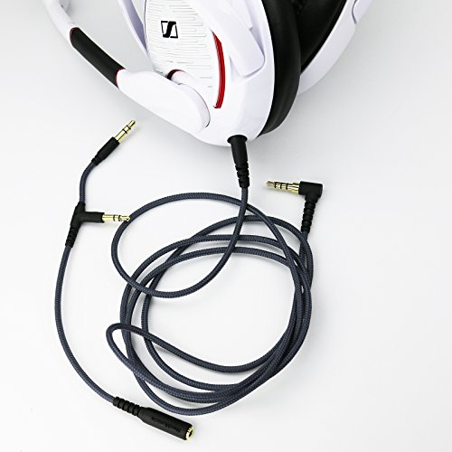 NewFantasia Replacement Audio Cable Compatible with Sennheiser Game ONE, Game Zero, PC 373D, GSP 350, GSP 500, GSP 600 Gaming Headsets 2m/6.6ft
