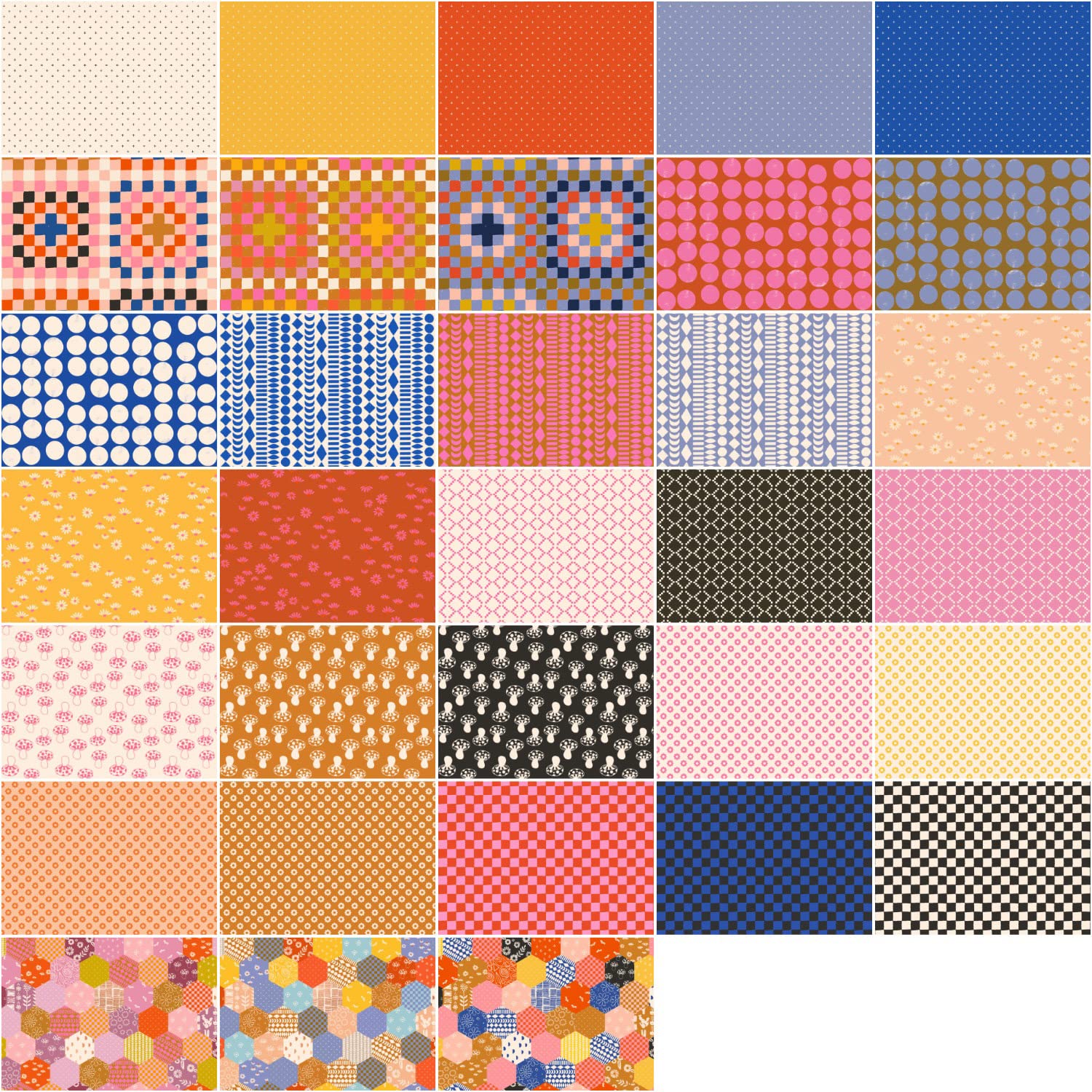 Alexia Marcelle Abegg Honey Jelly Roll 40 2.5-inch Strips Ruby Star Society RS4053JR, Assorted Color
