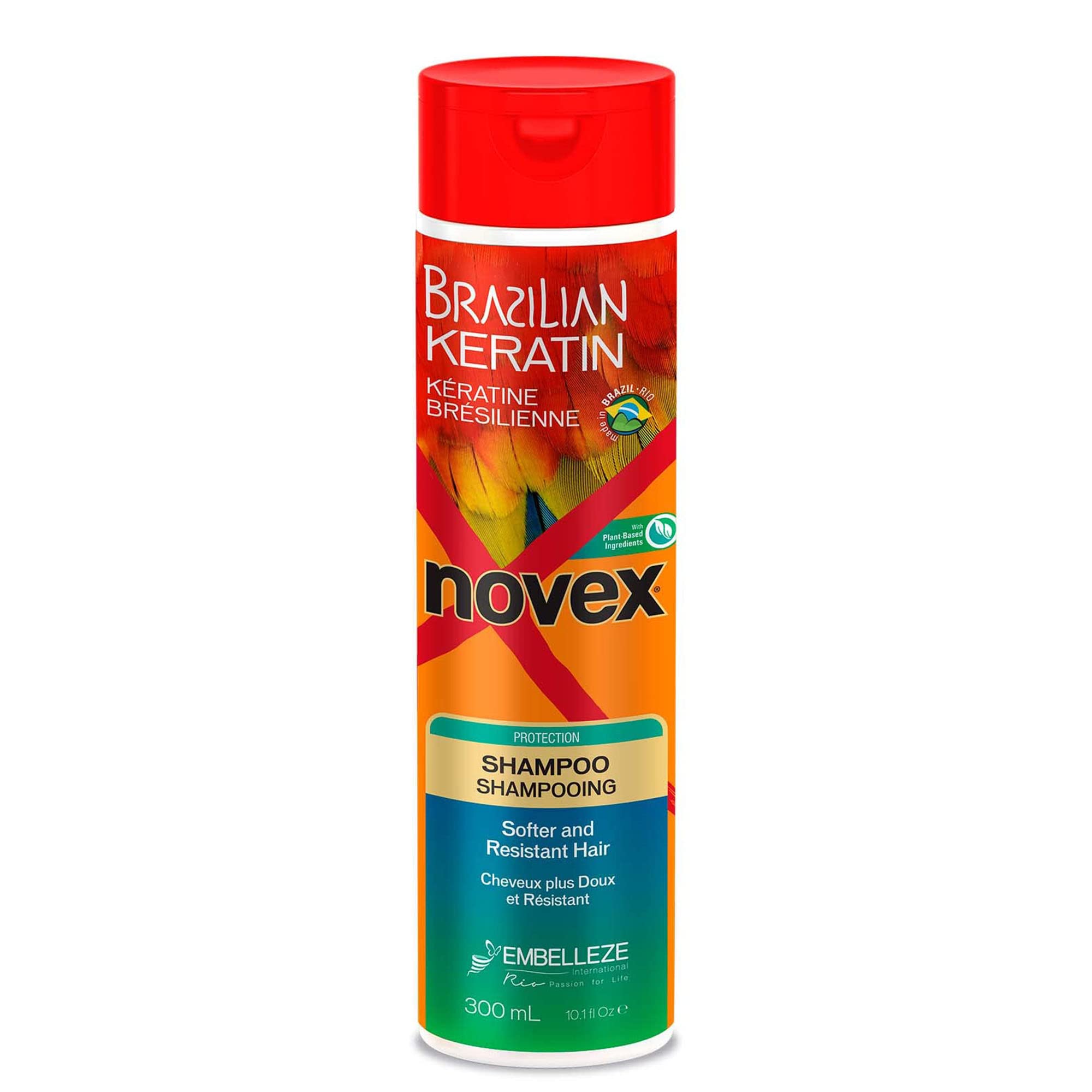 NOVEX Brazilian Keratin Shampoo, White, 10 Ounce