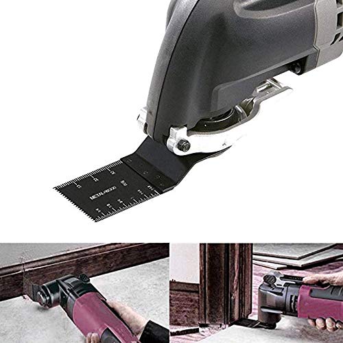 Diagtree 100 pcs Wood Oscillating Multitool Saw Blade Set Fits Fein Multimaster Porter Cable Black & Decker Bosch Dremel Craftsman Ridgid Ryobi Makita Milwaukee Dewalt Rockwell