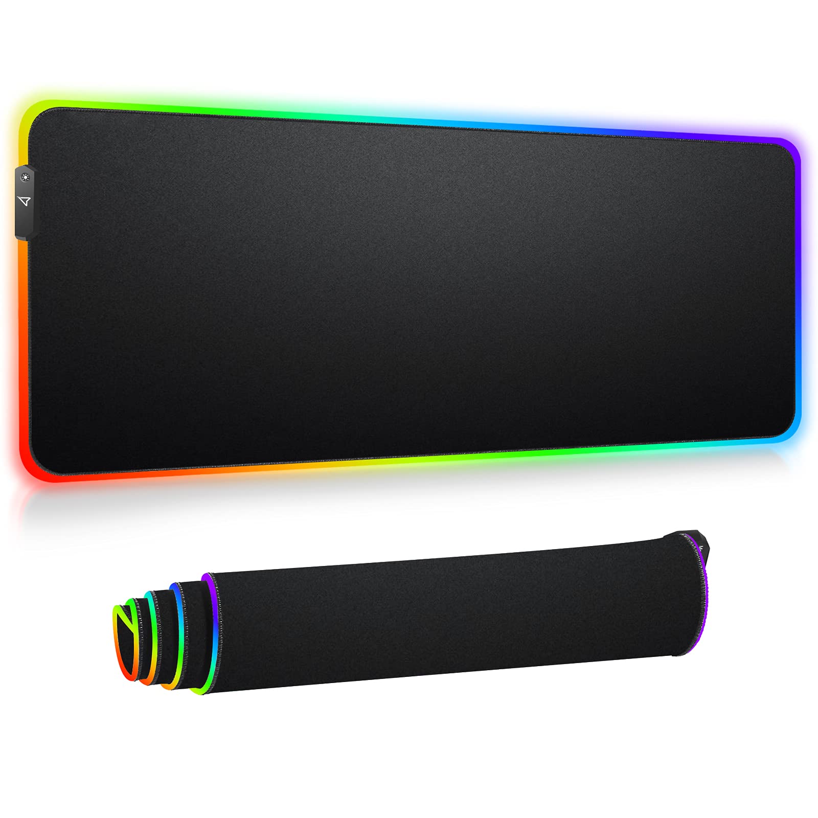 Dpower RGB Gaming Mouse Pad - Large Extended 13 Lighting Mode LED Soft Mouse Pad, Non-Slip Rubber Base, Waterproof, Computer Keyboard Mousepad Mat XL for Pro Gamer, 31.5X11.8Inch